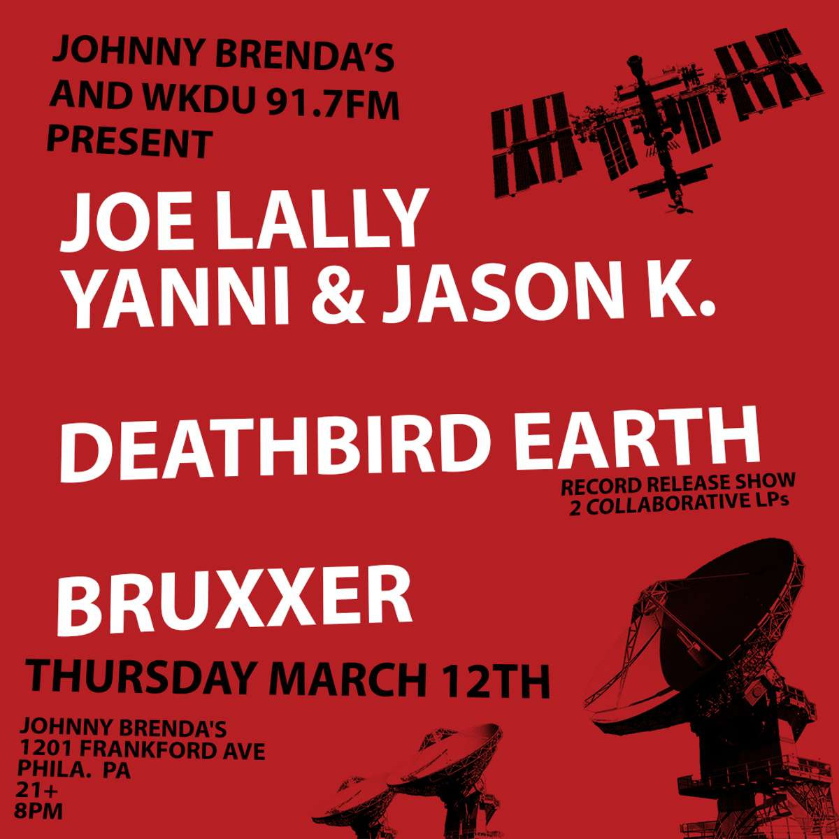 Joe Lally, Yanni & Jason K., Deathbird Earth & Bruxxer | Johnny Brenda's